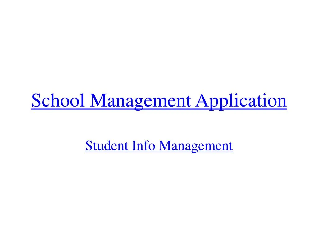 Ppt School Management Application Powerpoint Presentation Free