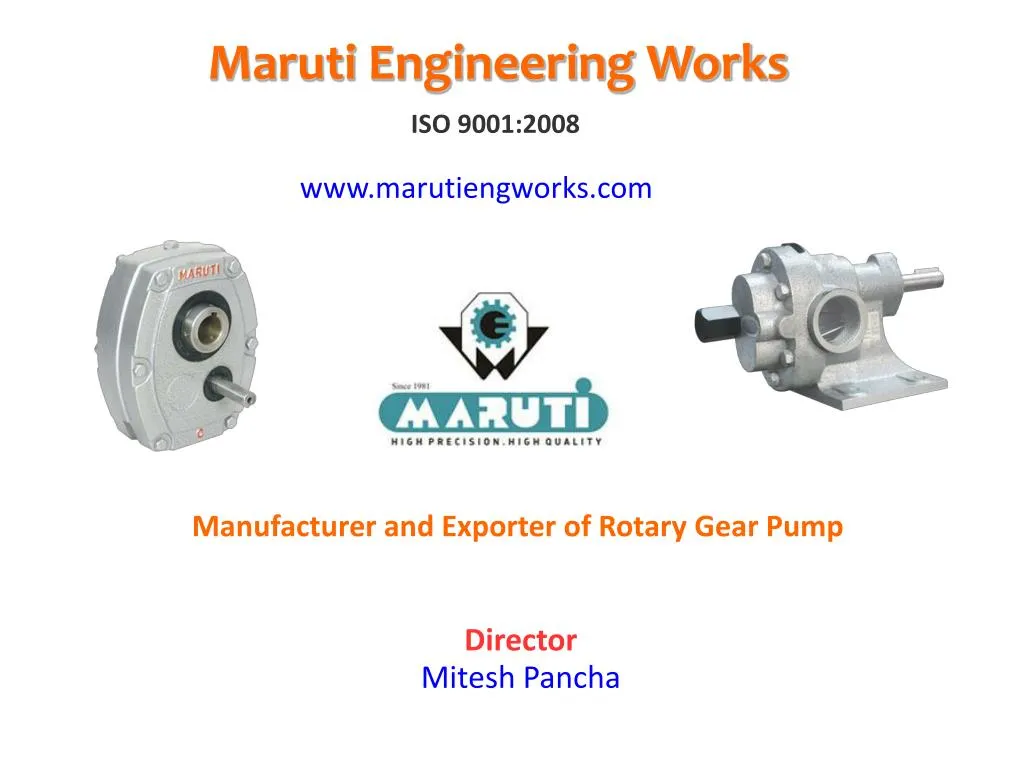 PPT - Best Rotary Gear Pump Manufacturer in India - Maruti Pump PowerPoint Presentation - ID:7594914