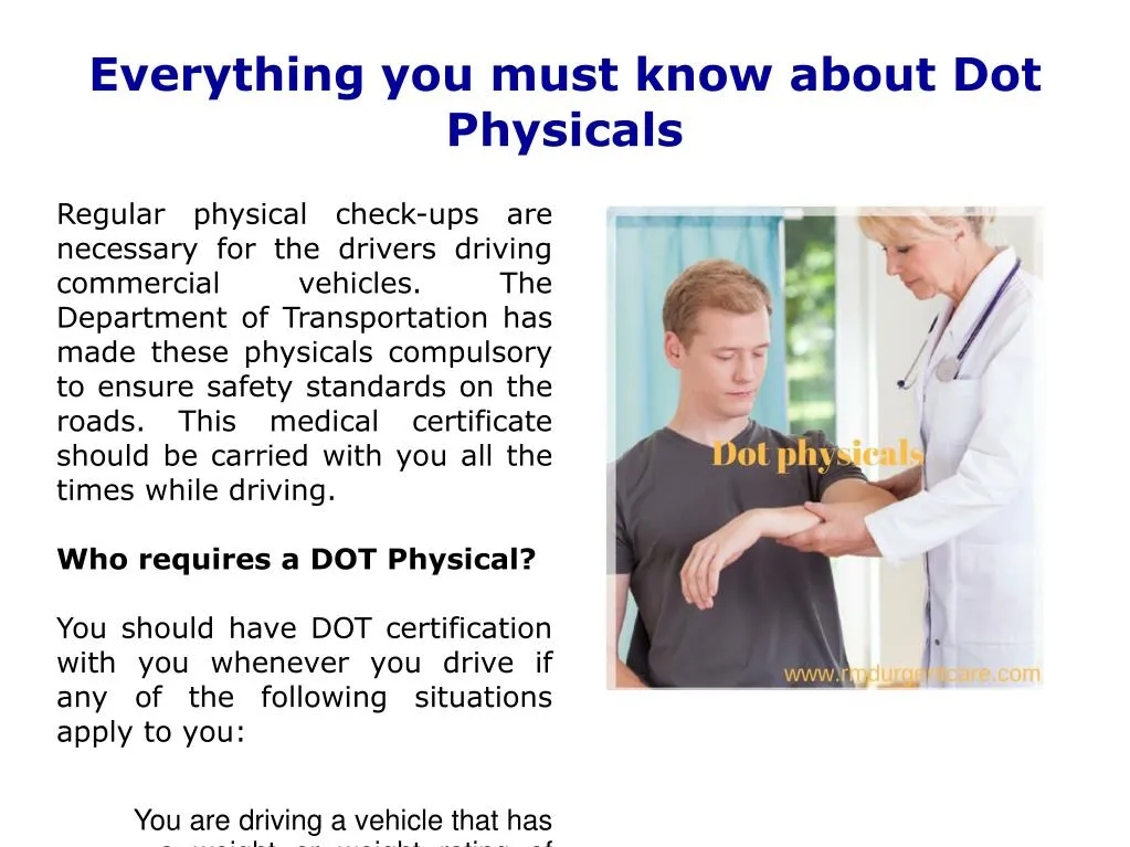 PPT - Dot Physicals PowerPoint Presentation, free download - ID:7595555