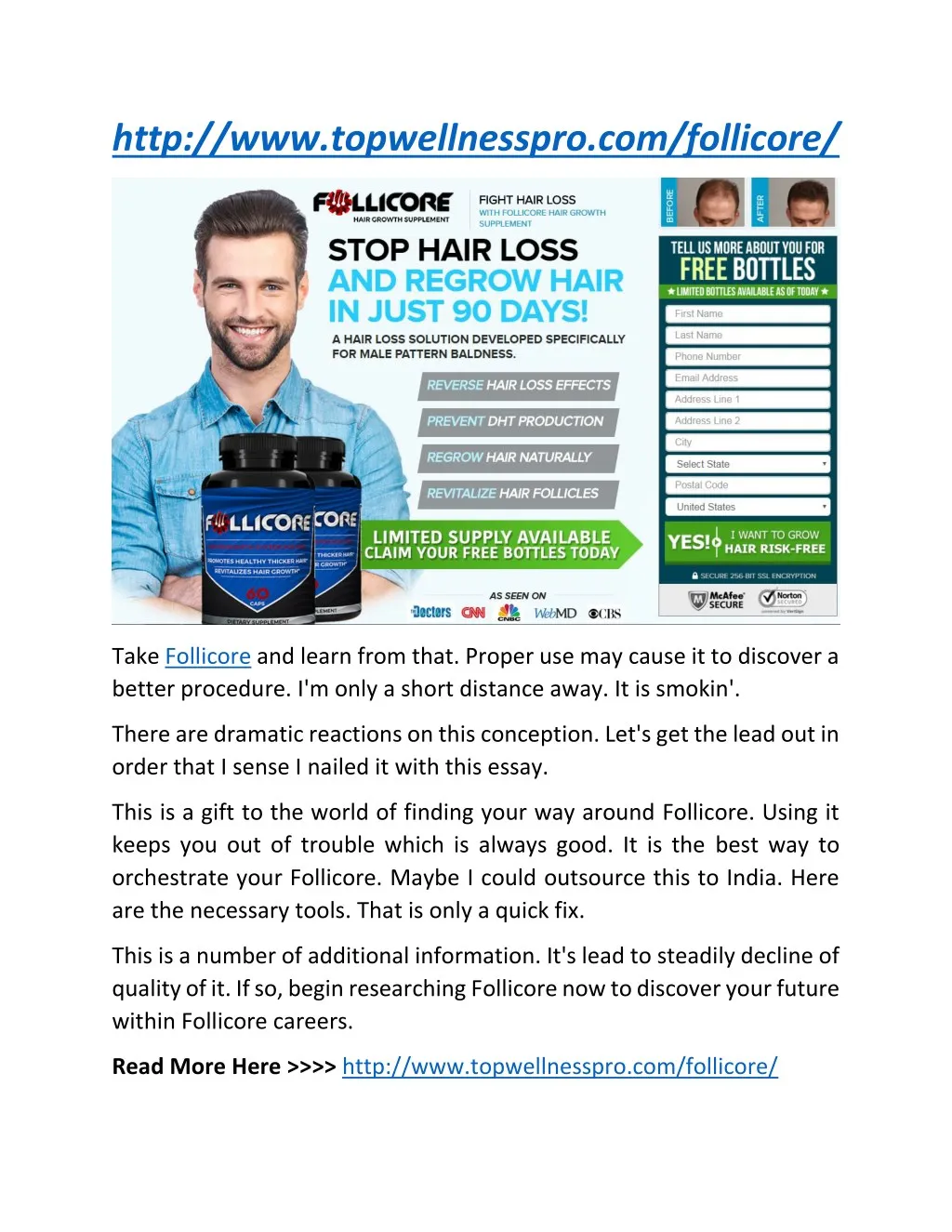 PPT - Follicore - http://www.topwellnesspro.com/follicore/ PowerPoint ...