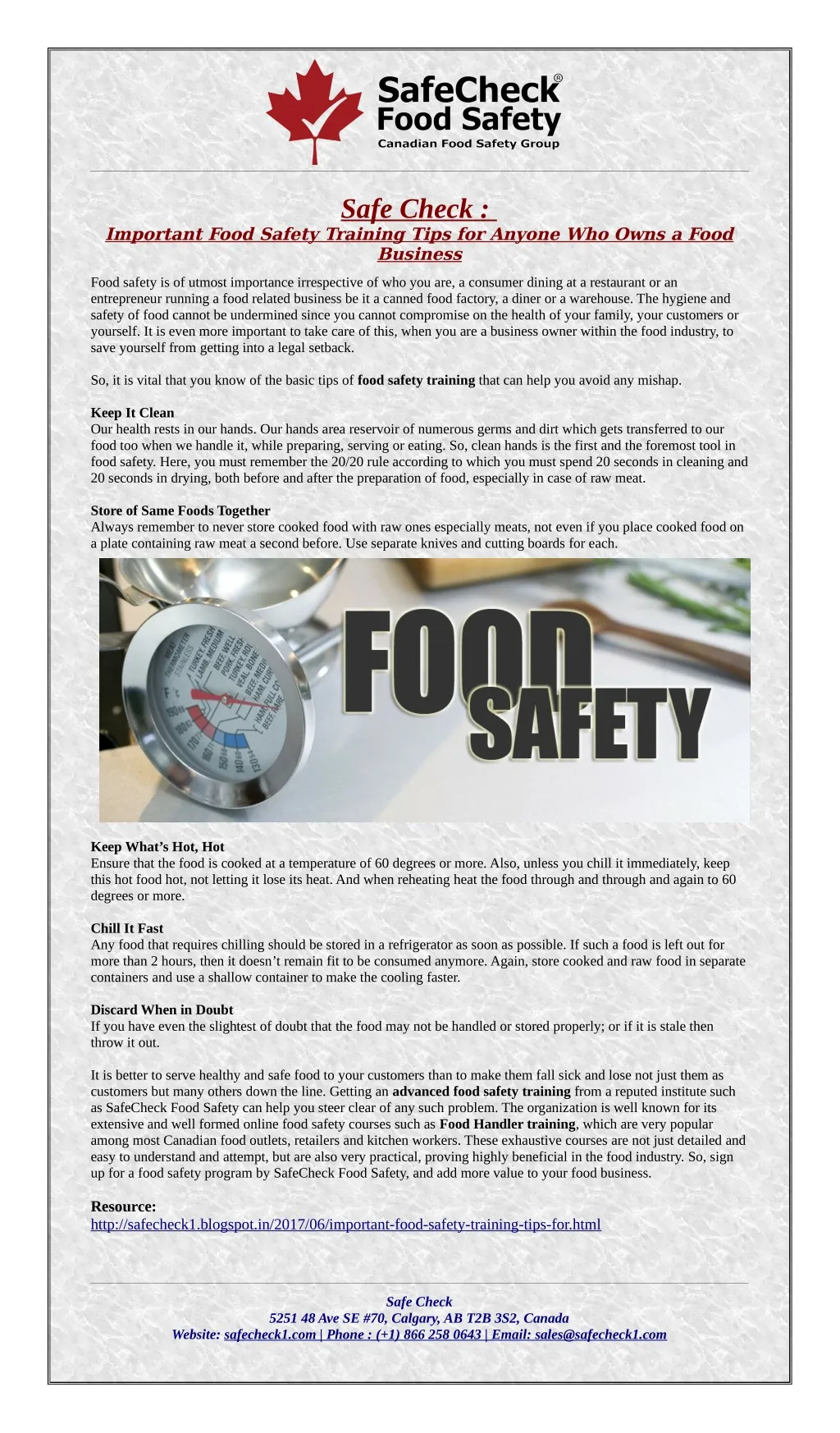 PPT - Advanced Food Handler Training and Certificate! PowerPoint ...