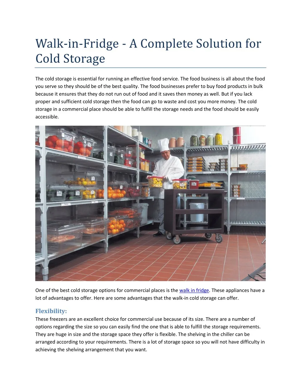 PPT - Walk-in-Fridge - A Complete Solution for Cold Storage PowerPoint ...