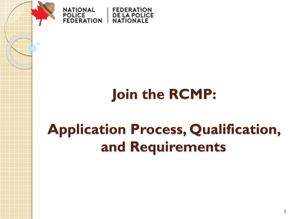 PPT - Join the RCMP: Application Process, Qualification, and ...