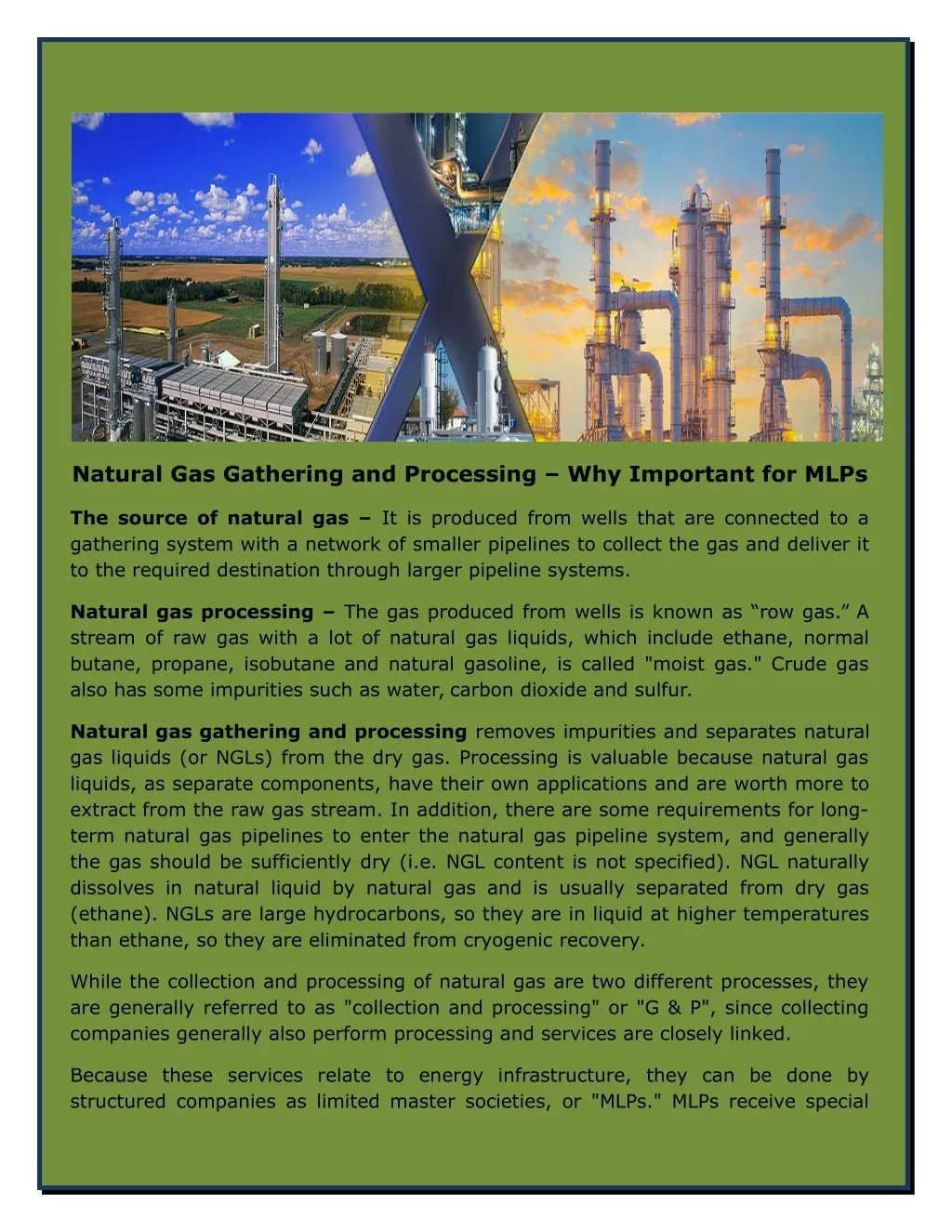 PPT - Natural Gas Gathering and Processing – Why Important for MLPs ...