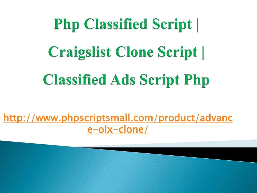 Ppt Php Classified Script Craigslist Clone Script Classified Ads Script Php Powerpoint 