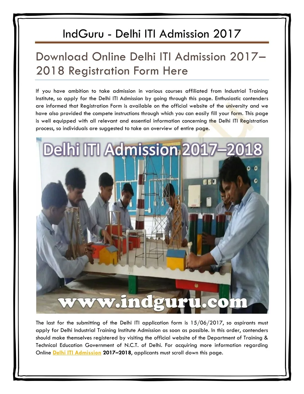 Ppt Delhi Iti Admission Powerpoint Presentation Free Download Id