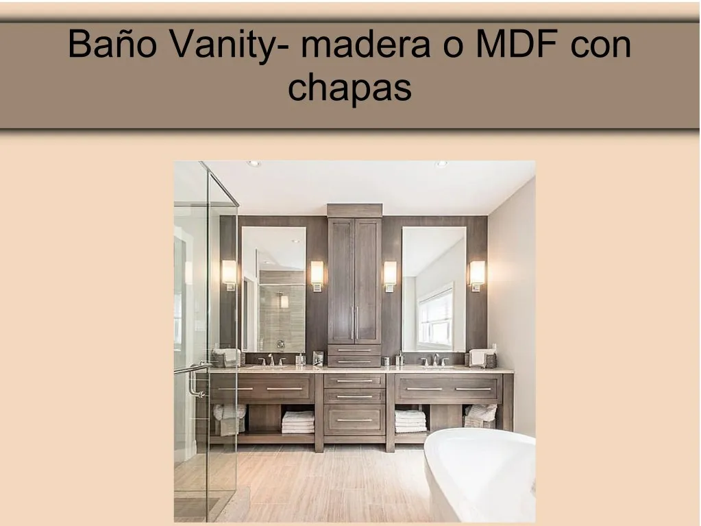 PPT - Baño Vanity- madera o MDF con chapas PowerPoint Presentation ...
