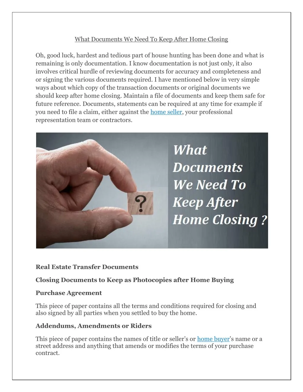 PPT - What Documents We Need To Keep After Home Closing PowerPoint ...