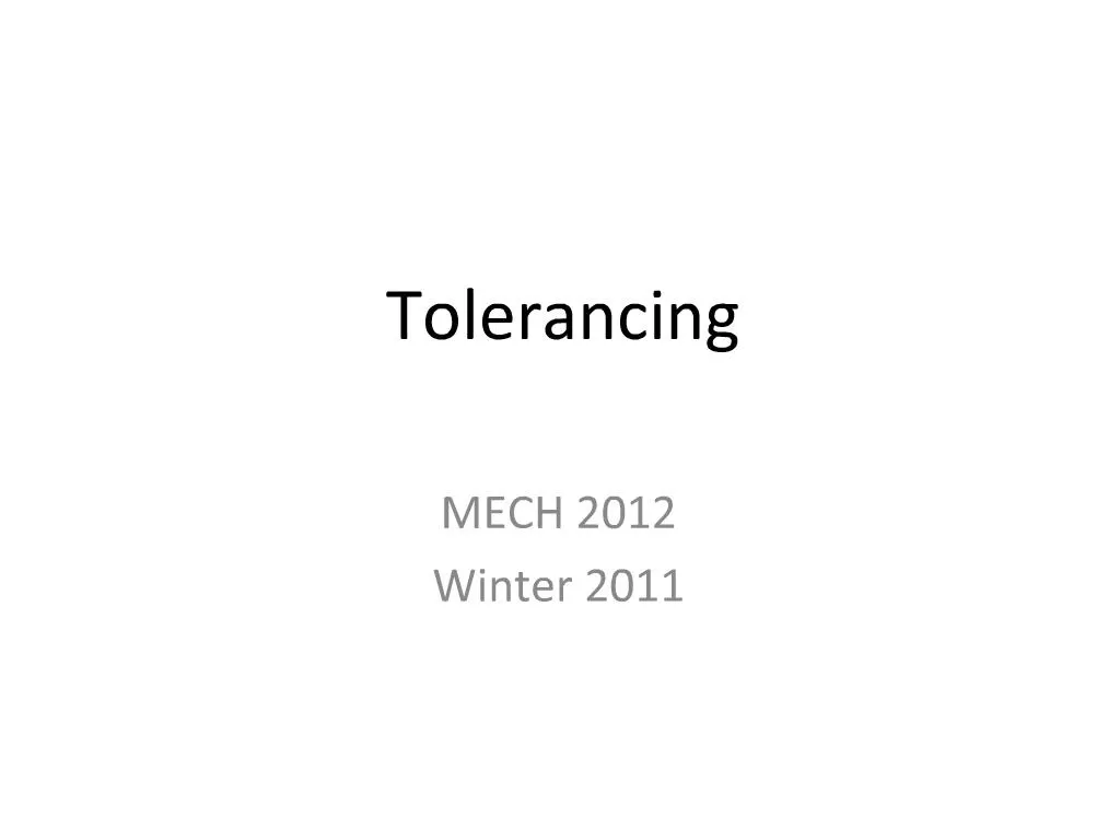 PPT - Tolerancing PowerPoint Presentation, free download - ID:760596