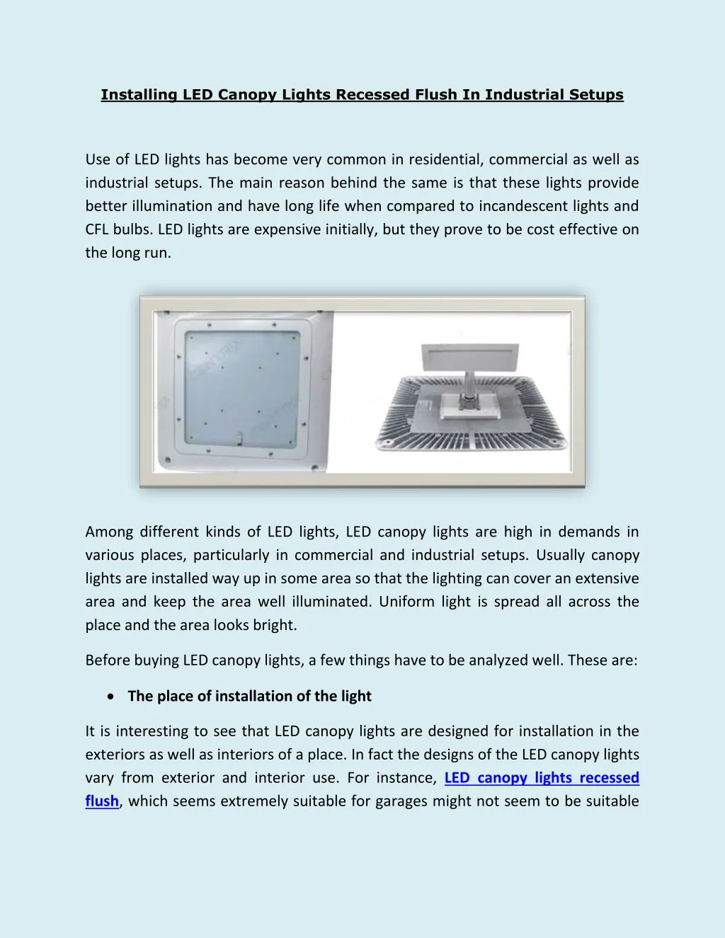 PPT - Buy LED Canopy Lights Recessed Flush PowerPoint Presentation ...
