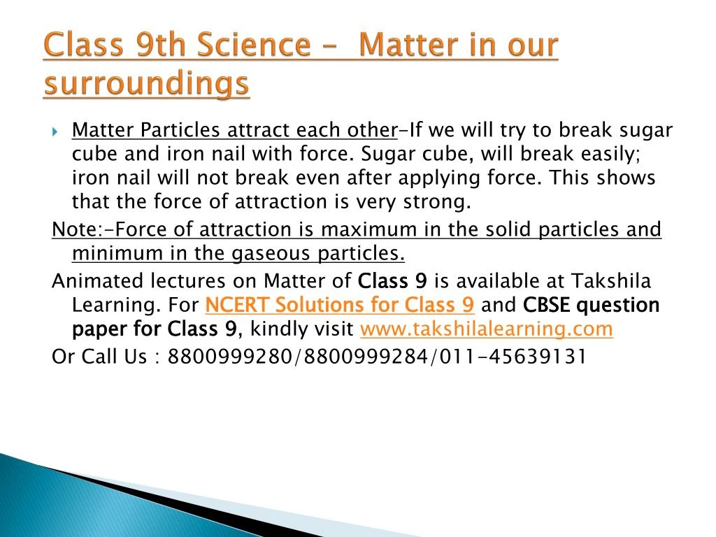 PPT - Class 9th Science – Matter in our surroundings PowerPoint ...