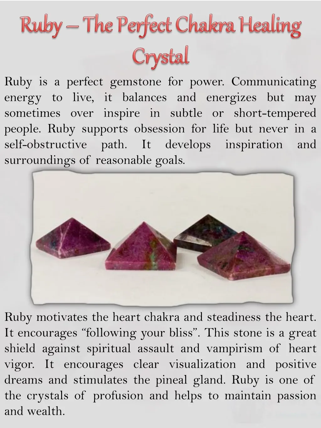 PPT - Ruby – The Perfect Chakra Healing Crystal PowerPoint Presentation ...
