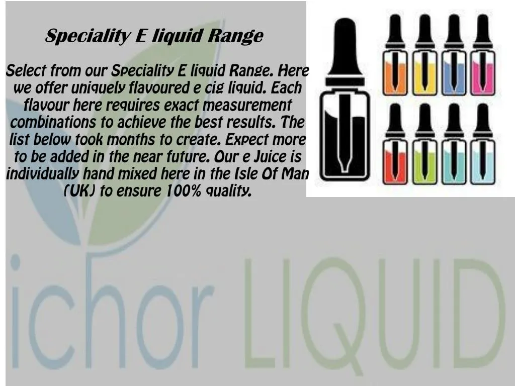 PPT - Specialty E liquid Range from Ichor Liquid PowerPoint ...