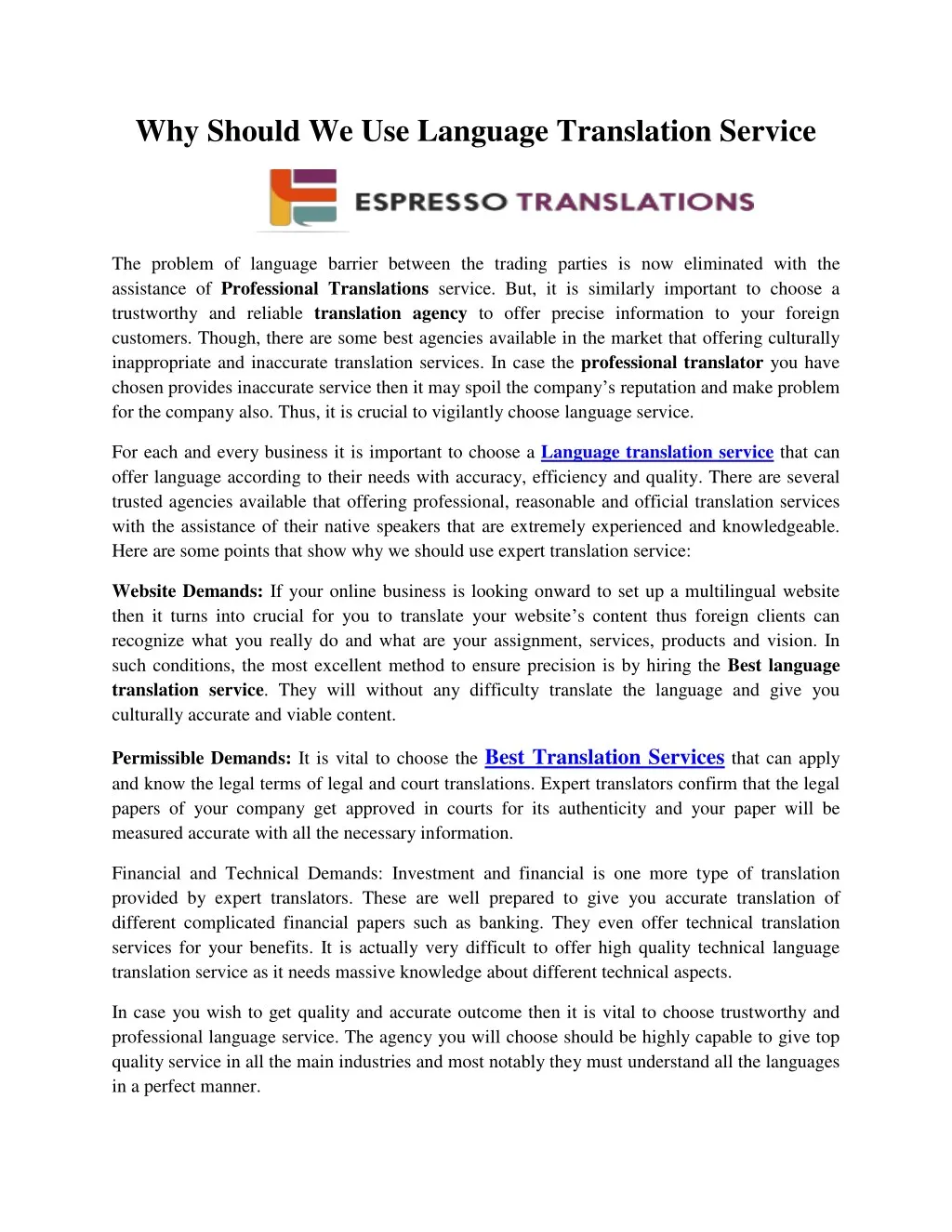 PPT - Why Should We Use Language Translation Service PowerPoint ...