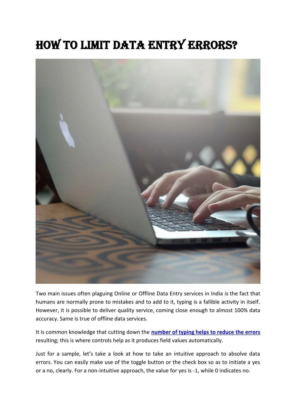 PPT - How to limit data entry errors PowerPoint Presentation, free ...
