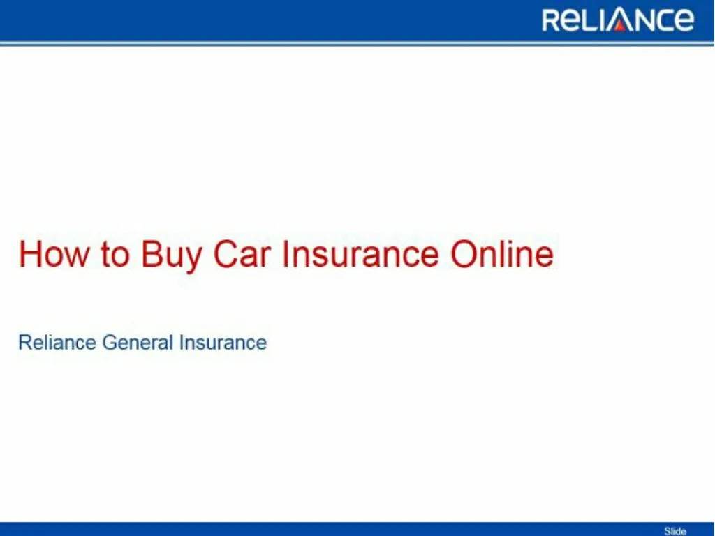 PPT - How to Buy Car Insurance Online-Reliance General Insurance ...