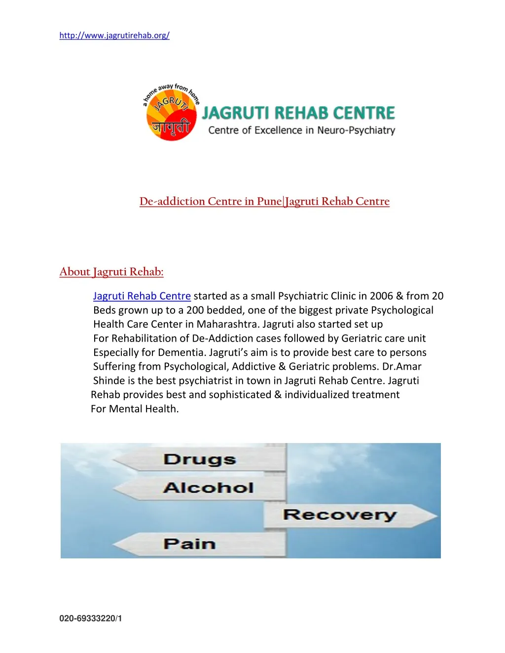Ppt De Addiction Centre In Pune Jagruti Rehab Centre Powerpoint