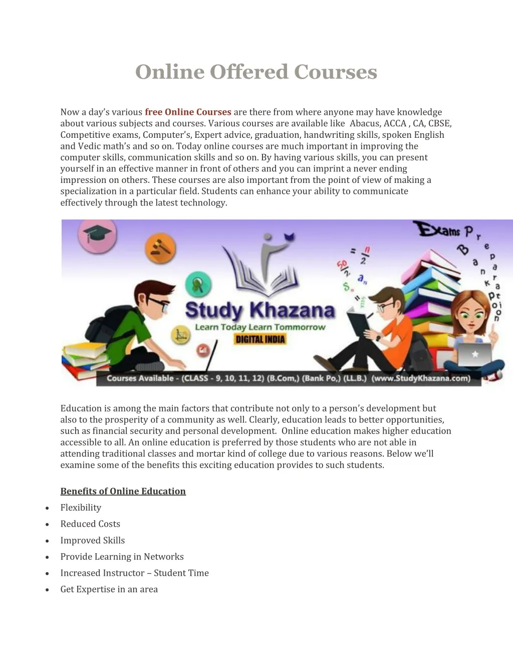 PPT - Online Offered Courses PowerPoint Presentation, free download ...