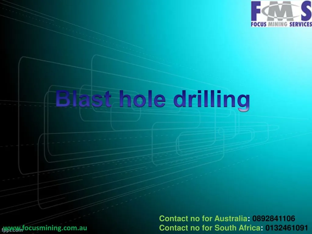 PPT - Blast hole drilling PowerPoint Presentation, free download - ID ...