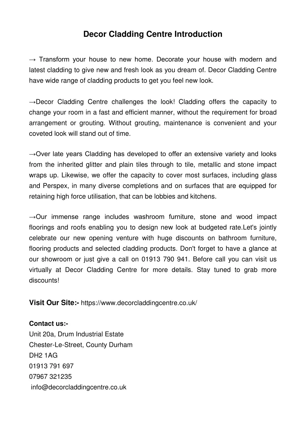 PPT - Decor Cladding Centre Introduction PowerPoint Presentation, free ...