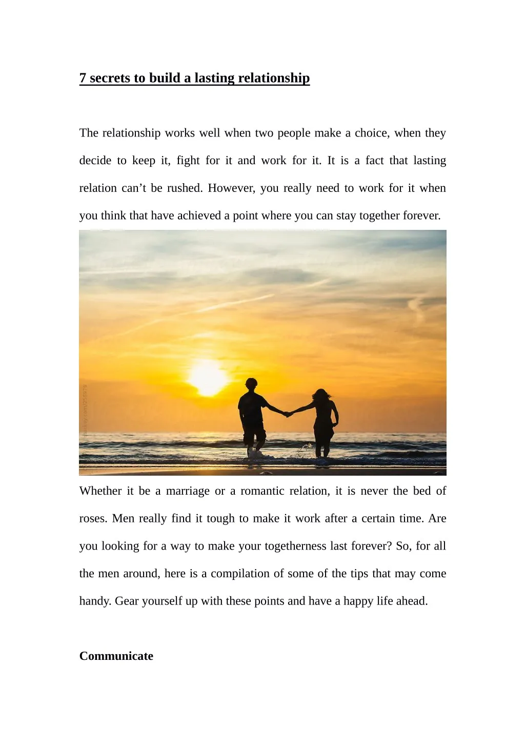 PPT - 7 secrets to build a lasting relationship PowerPoint Presentation ...