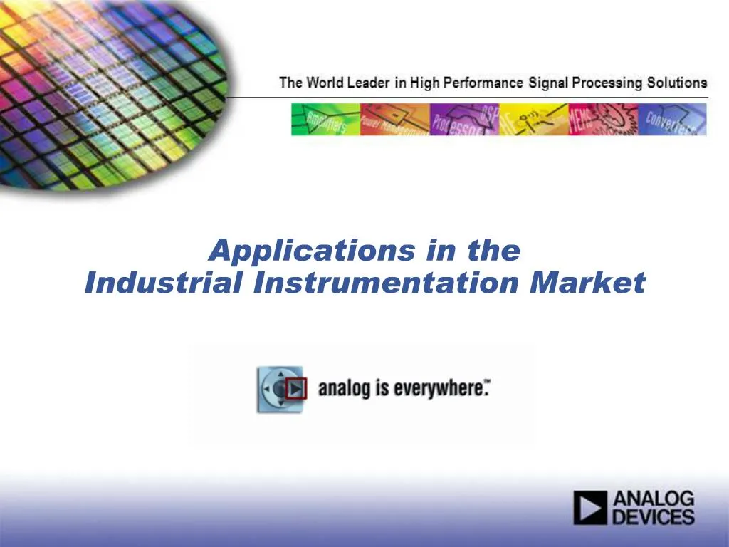 PPT - Applications in the Industrial Instrumentation Market PowerPoint ...