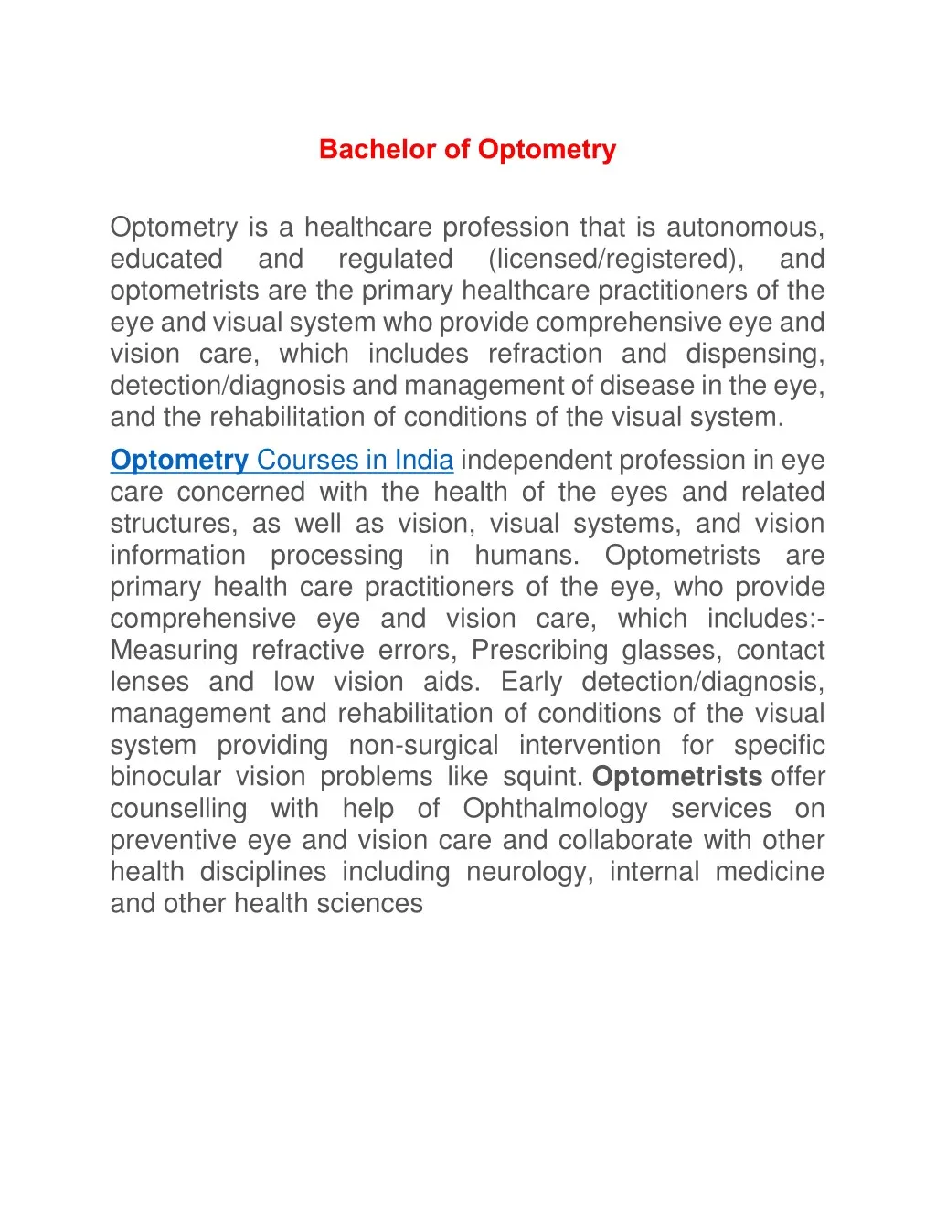 PPT - Bachelor of Optometry PowerPoint Presentation, free download - ID ...