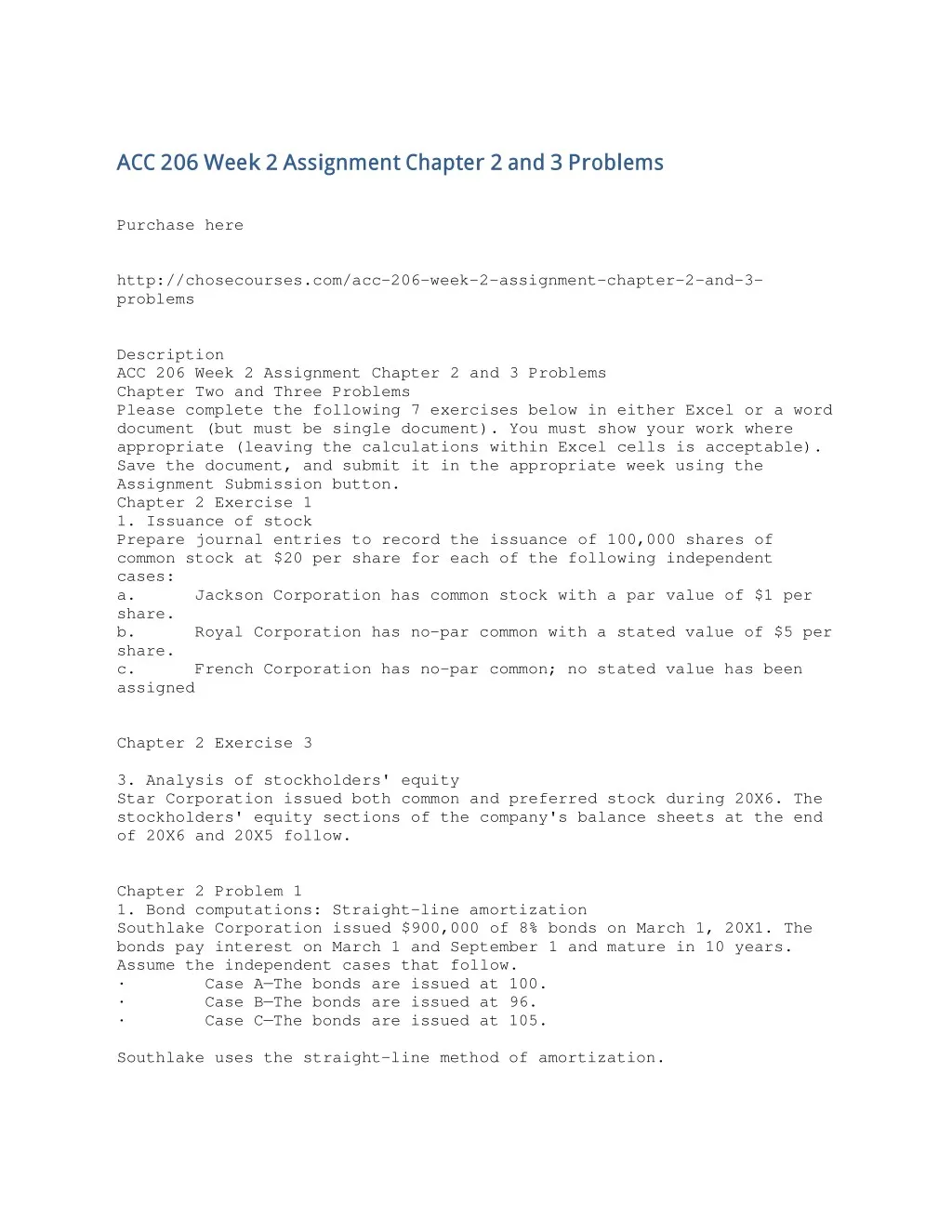 PPT - ACC 206 Week 2 Assignment Chapter 2 and 3 Problems PowerPoint Presentation - ID:7626987