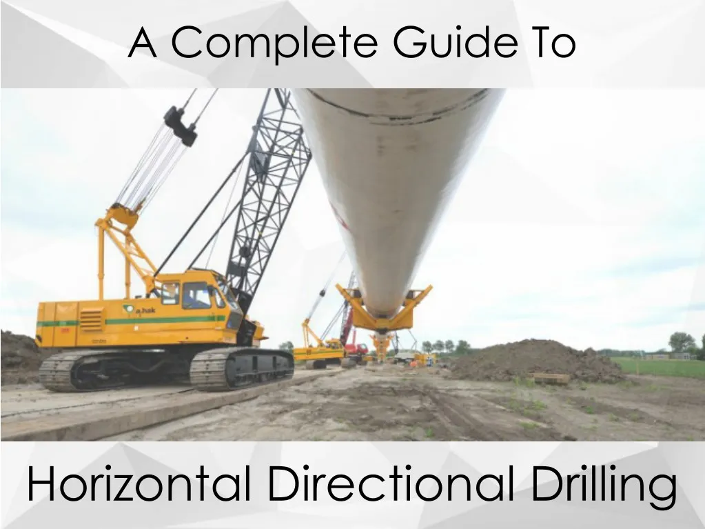 PPT - Horizontal Directional Drilling Good Practices Guidelines ...
