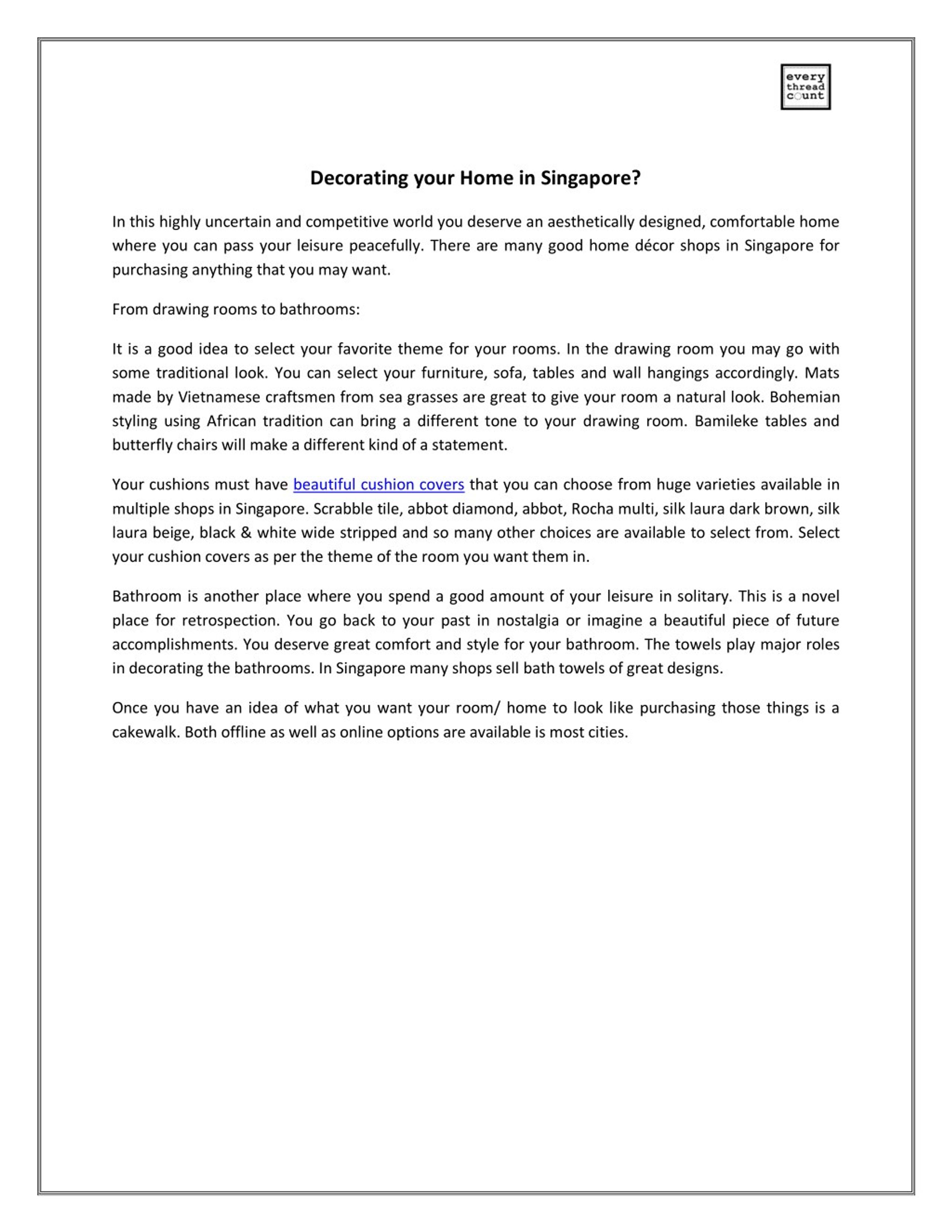 Ppt Decorating Your Home In Singapore Powerpoint Presentation Free Download Id7628516