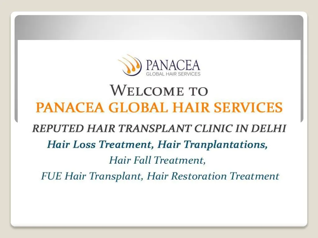 PPT - Hair Fall Treatment in Delhi - Panacea Global Hair Services ...