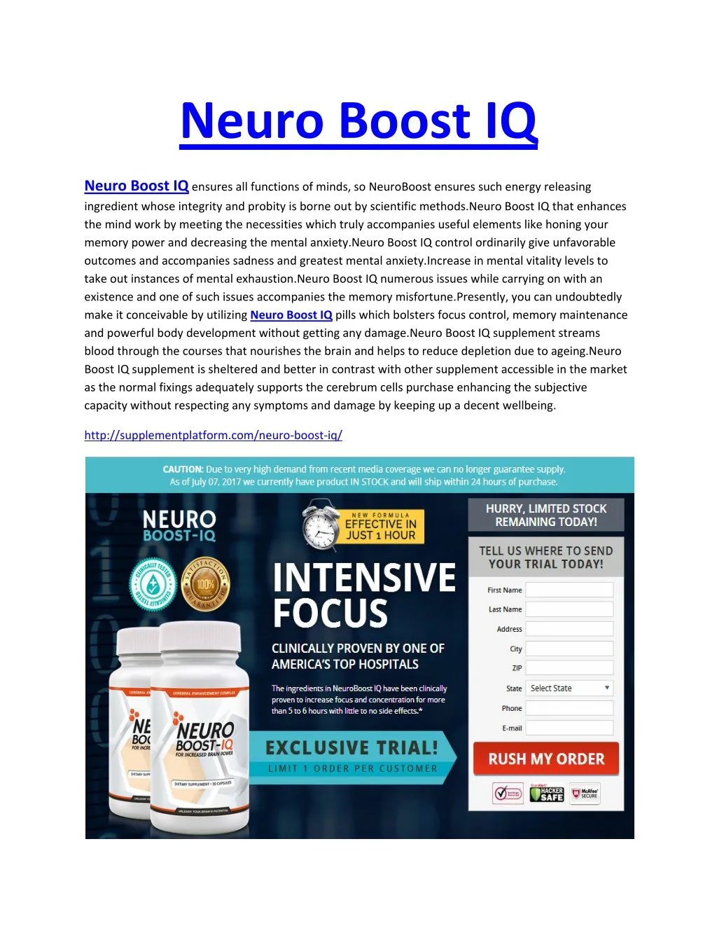 PPT - http://supplementplatform.com/neuro-boost-iq/ PowerPoint ...