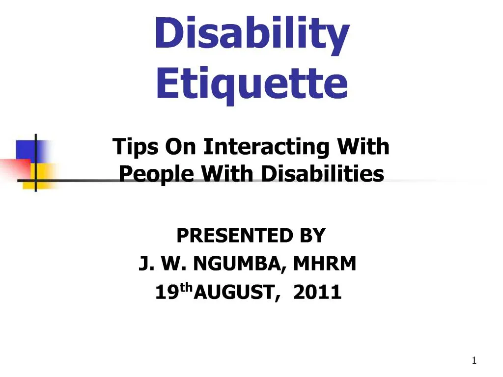 PPT - Disability Etiquette PowerPoint Presentation, free download - ID ...