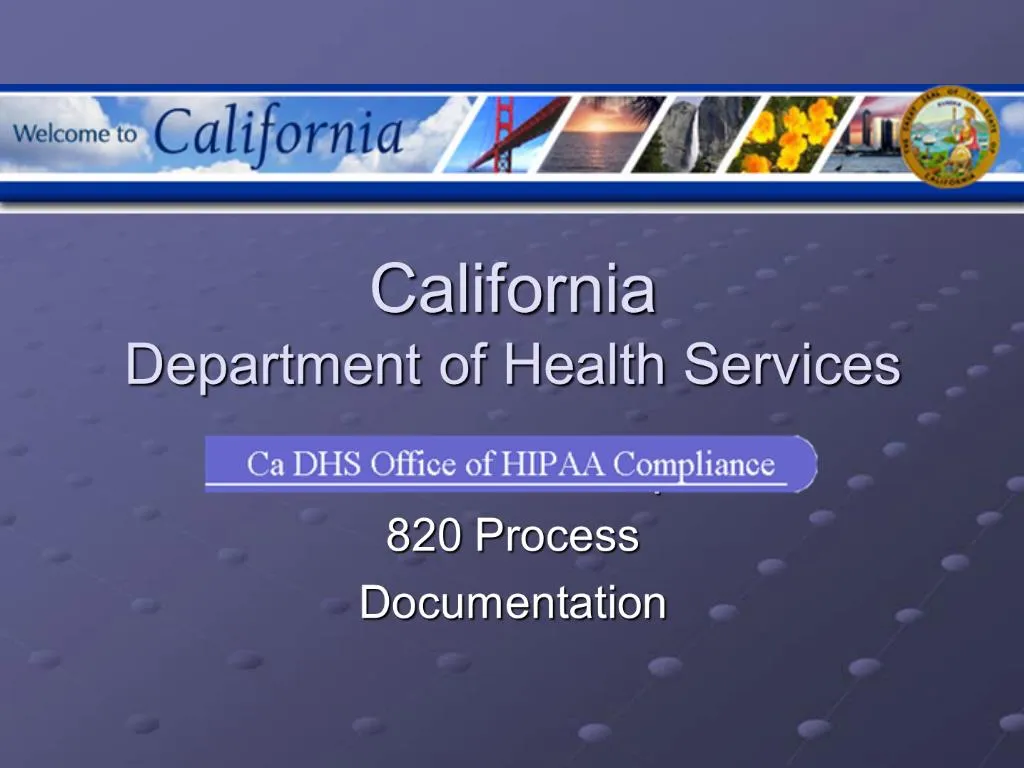 PPT - California Department of Health Services PowerPoint Presentation ...