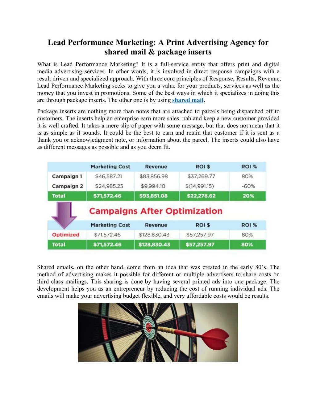 PPT - A Print Advertising Agency for Shared mail & Package inserts ...