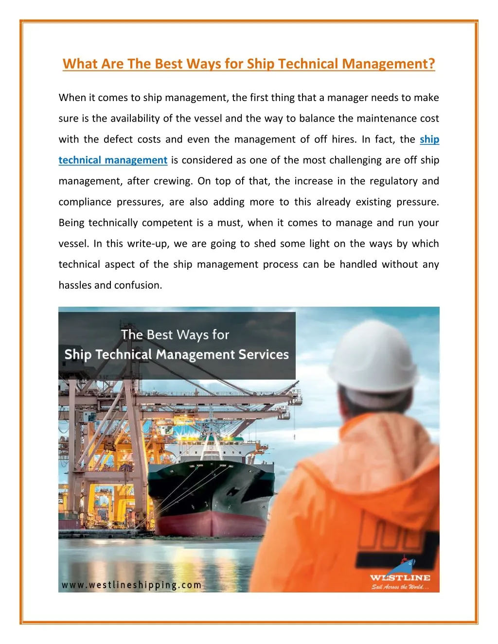 PPT - Enhance Operational Efficiency with Proper Ship Technical ...