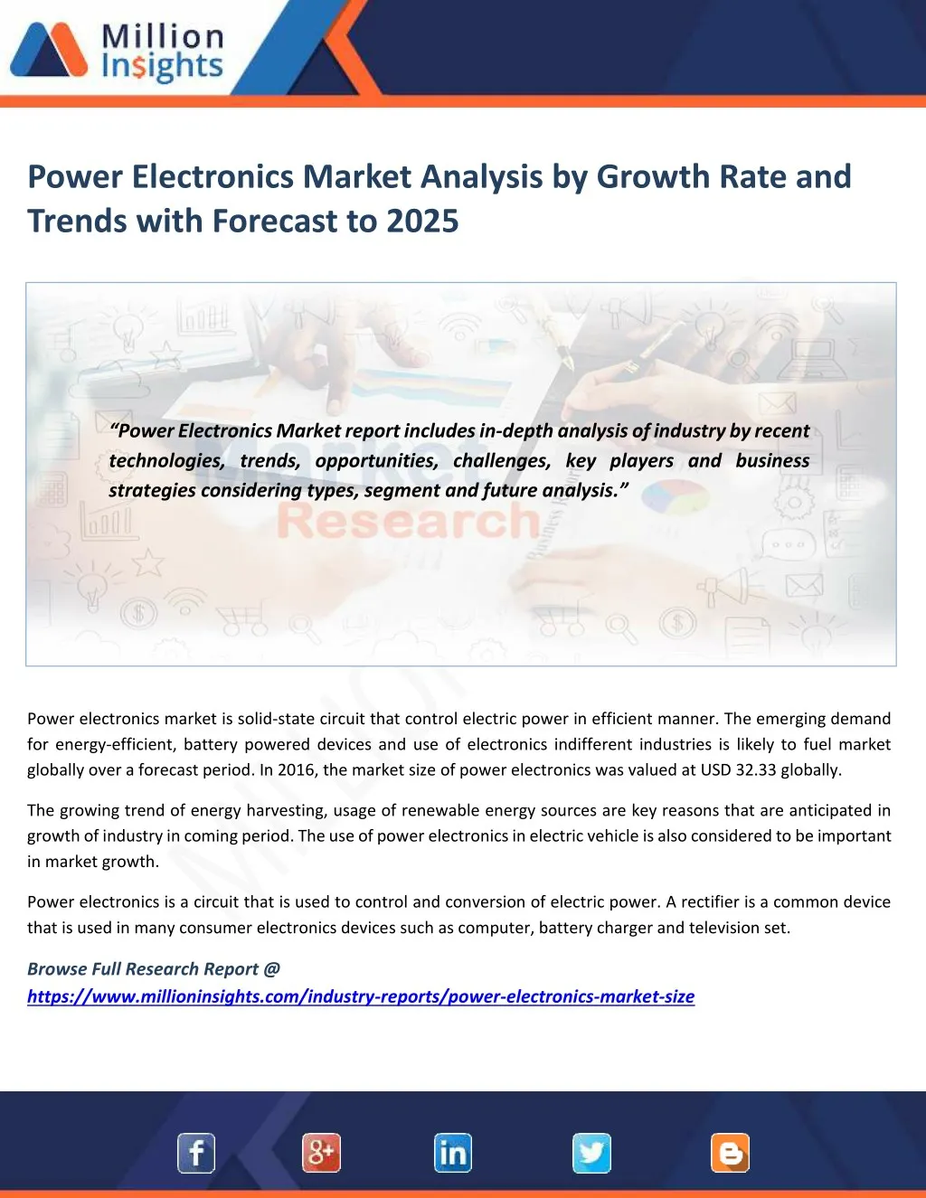 PPT - Power Electronics Market Share, Market Size, Market Trends and ...