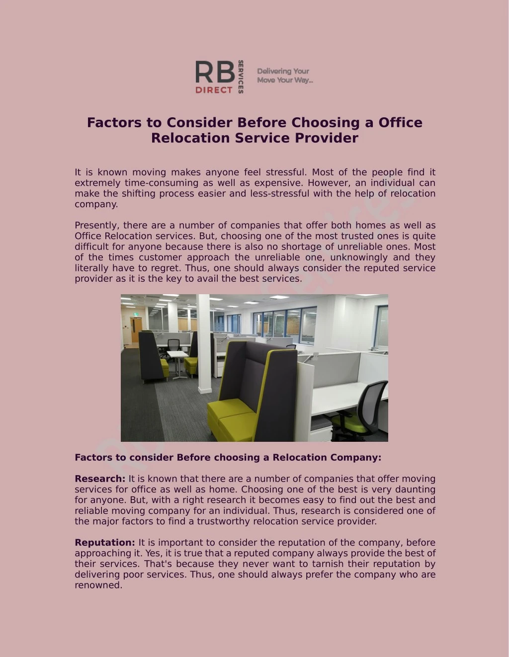 PPT - Factors to Consider Before Choosing a Office Relocation Service ...