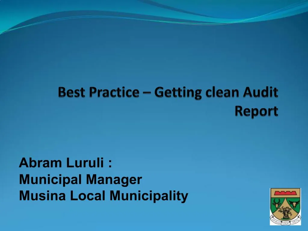 PPT - Best Practice Getting clean Audit Report PowerPoint Presentation ...