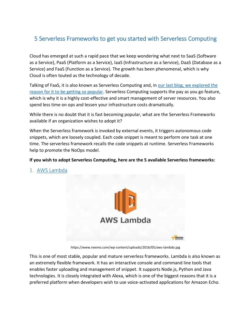 PPT - 5 Serverless Frameworks to get you started with Serverless Computing PowerPoint ...