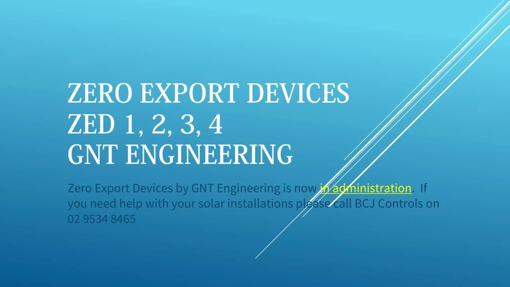 PPT - Zero Export Devices ZED 1, 2, 3, 4 | GNT Engineering | ComAp ...