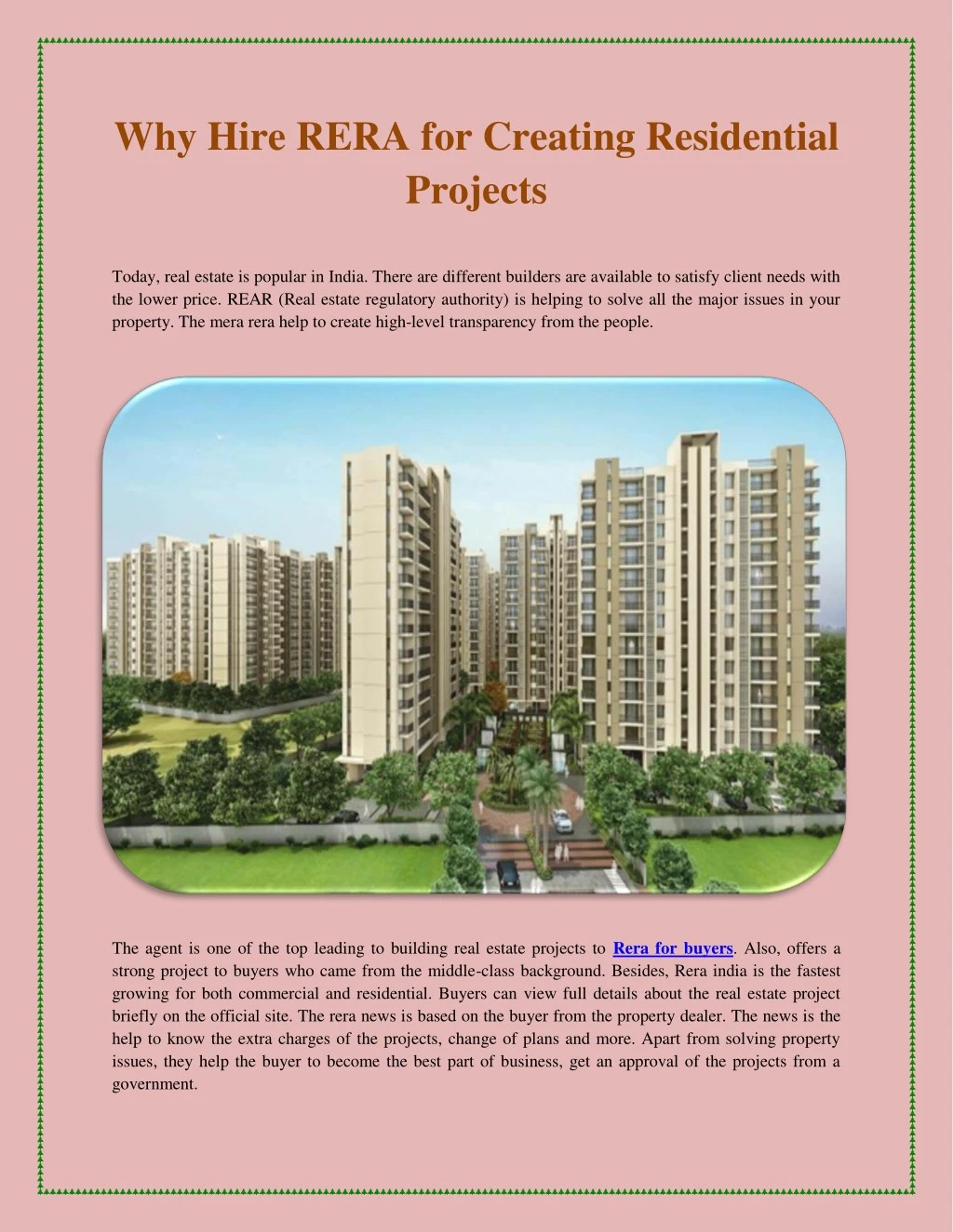 PPT - Why Hire RERA for Creating Residential Projects PowerPoint ...