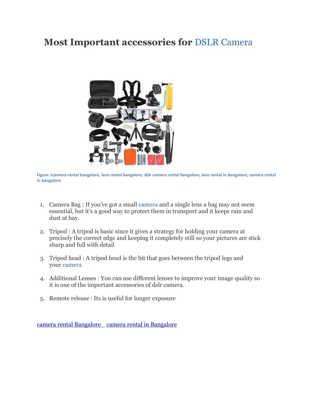 PPT - Dslr camera rental in bangalore PowerPoint Presentation, free ...