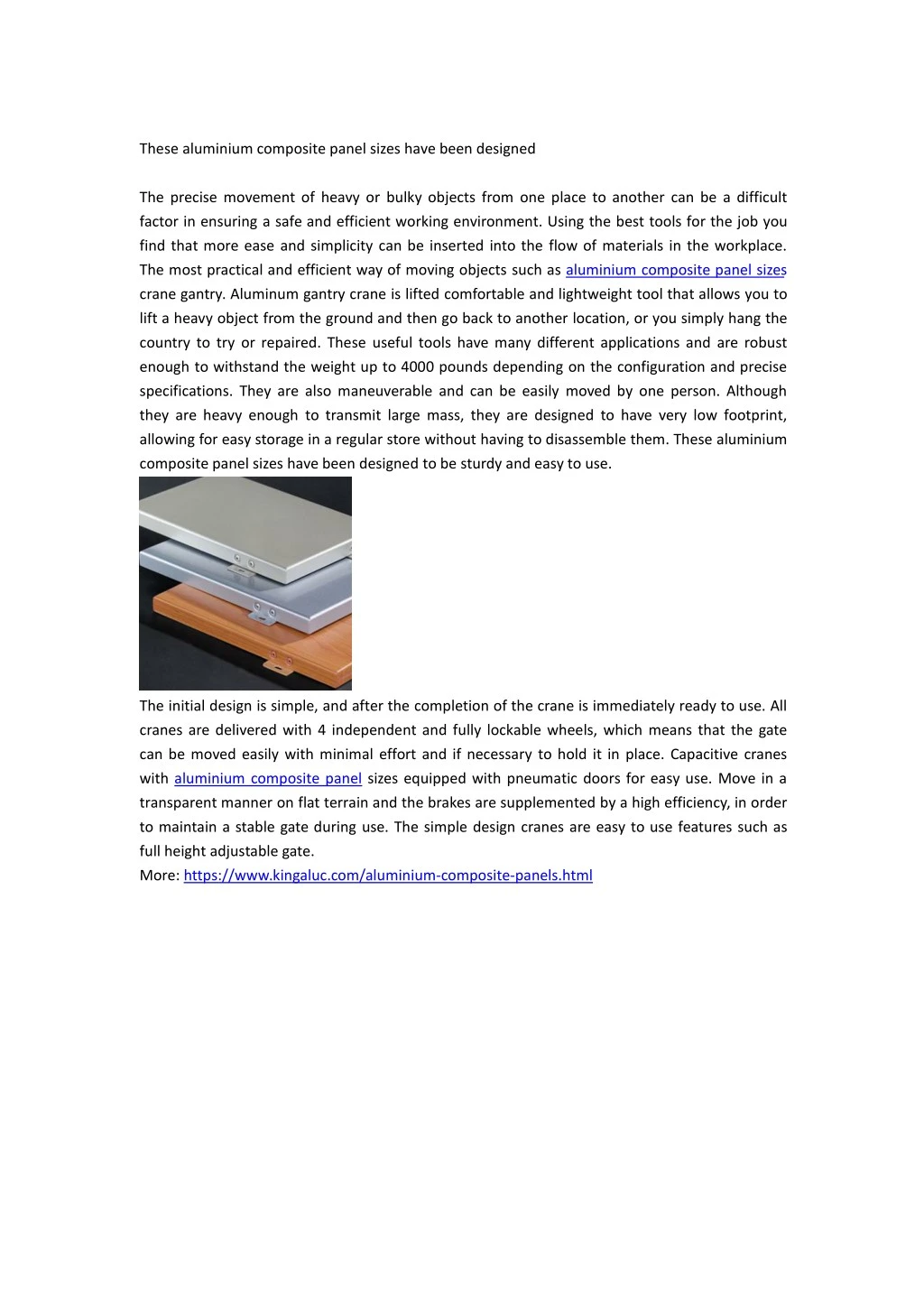 PPT - These aluminium composite panel sizes have been designed ...