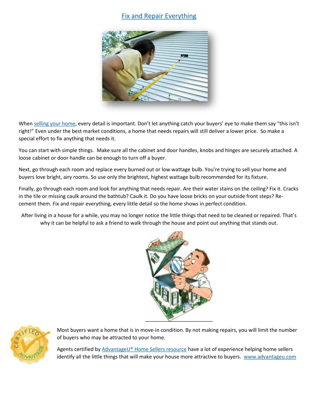 PPT - Home Selling Tips - Fix and repair everything! PowerPoint ...