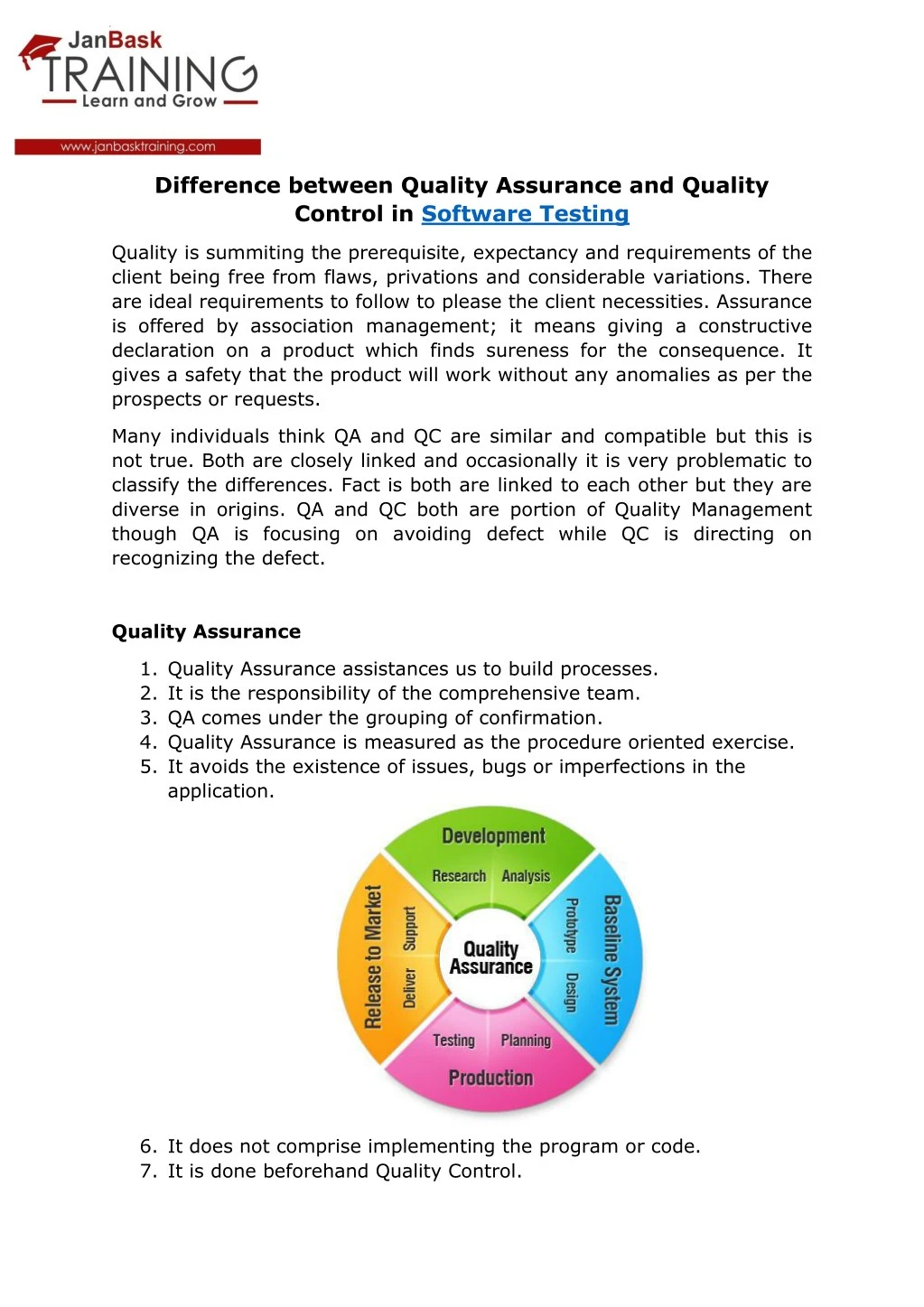 PPT - Difference between Quality Assurance and Quality Control in ...
