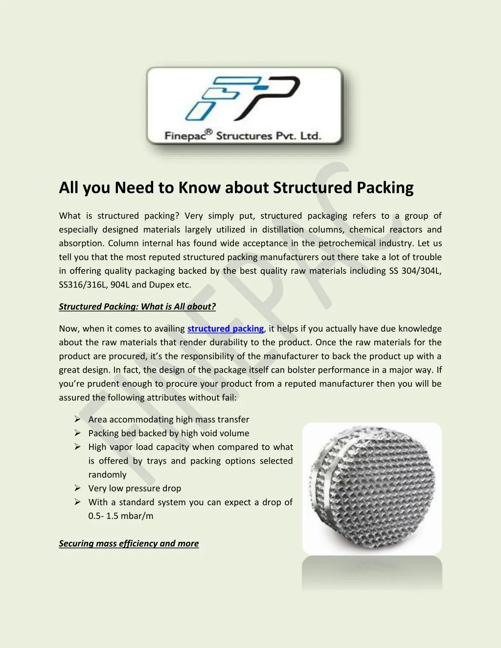 PPT - All you Need to Know about Structured Packing PowerPoint ...