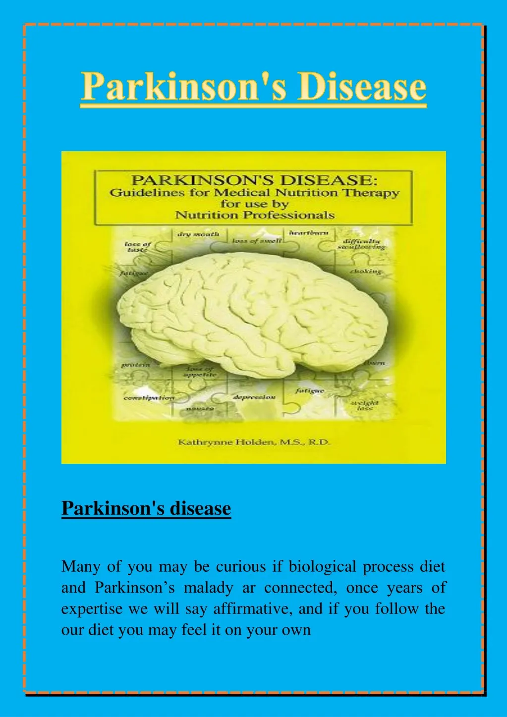PPT - Parkinson's Disease PowerPoint Presentation, free download - ID ...