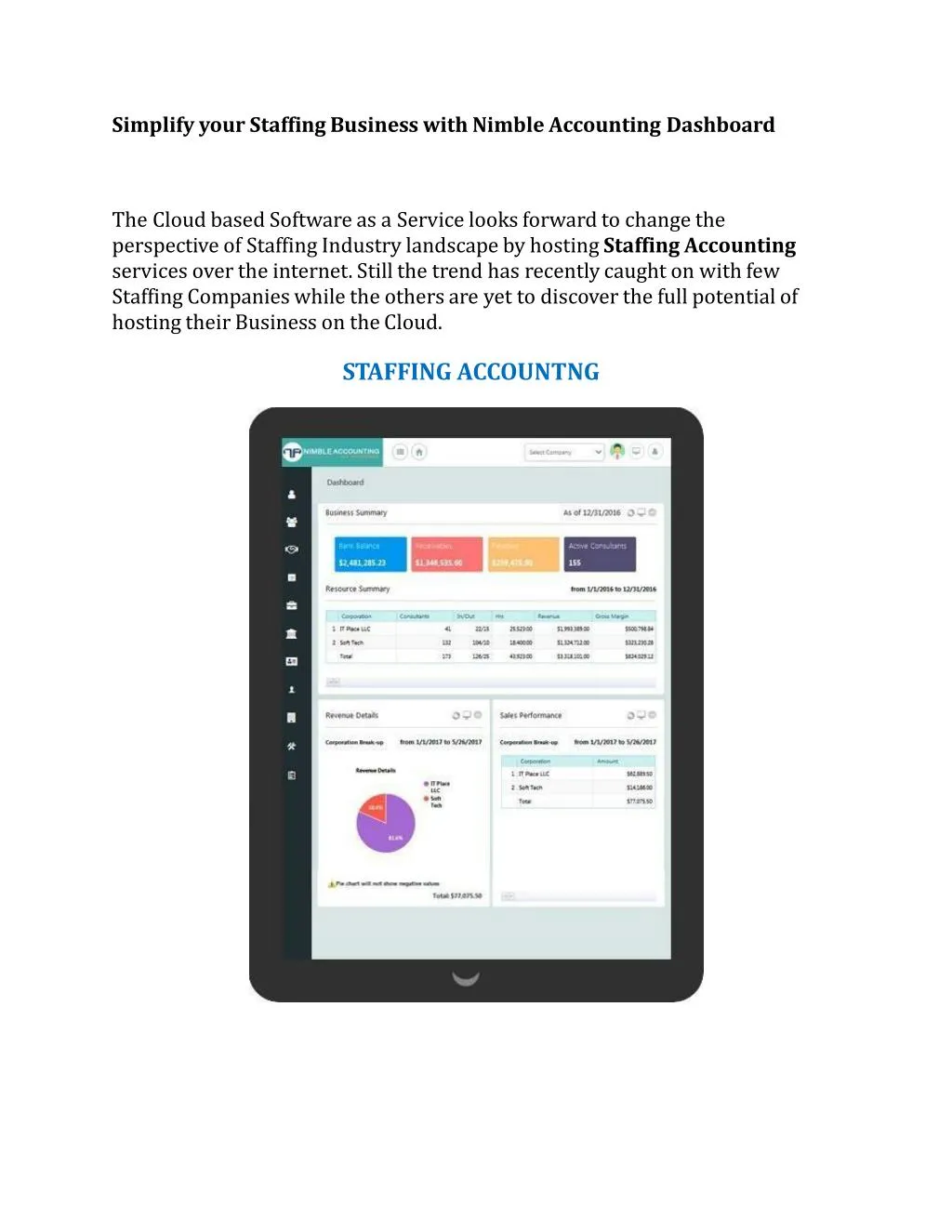 PPT - Best Staffing Software: Nimble Accounting PowerPoint Presentation ...