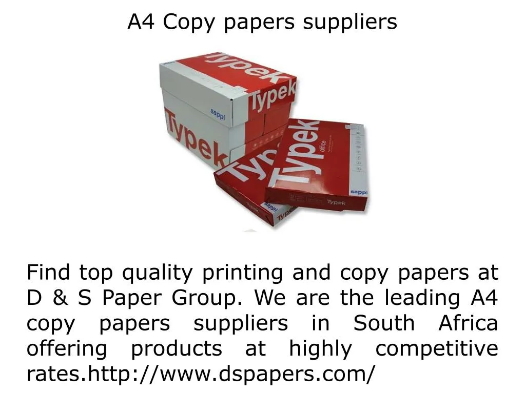 PPT - A4 Copy papers suppliers PowerPoint Presentation, free download ...